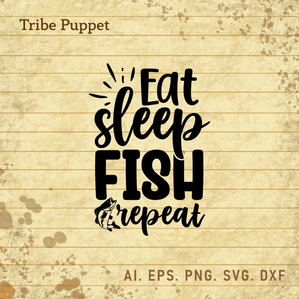 Fishing Typography - MasterBundles
