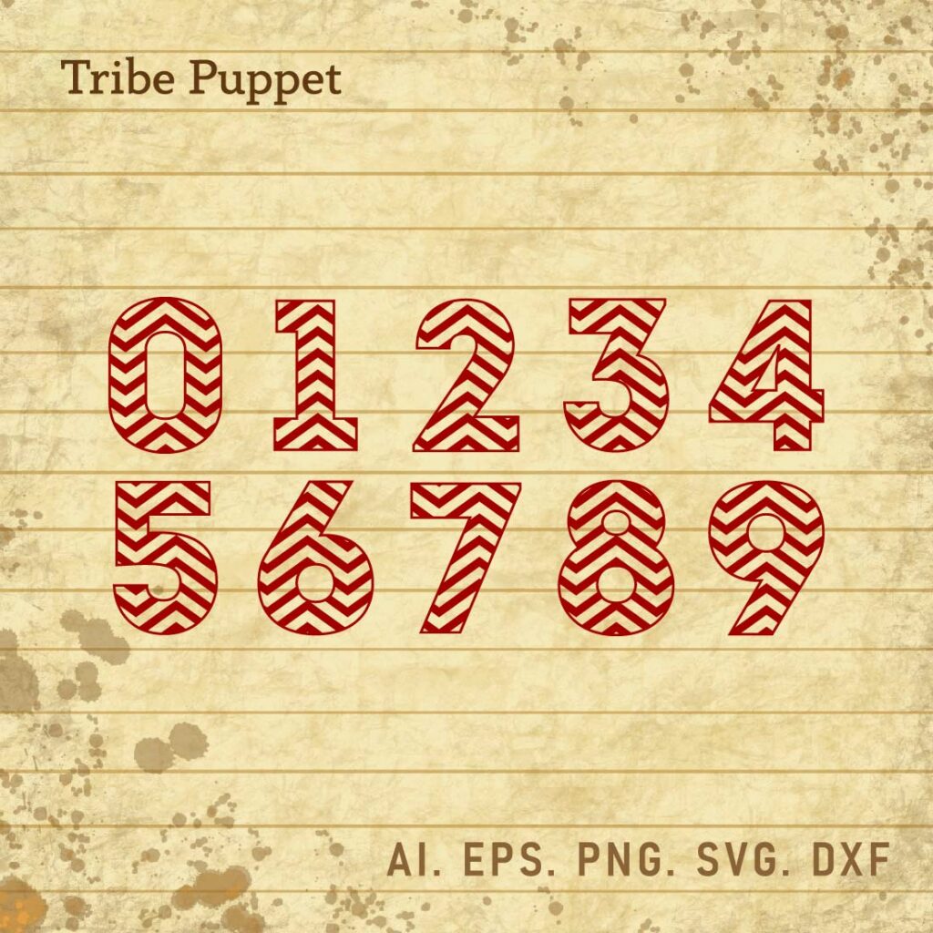 Chevron Numbers bundle - MasterBundles