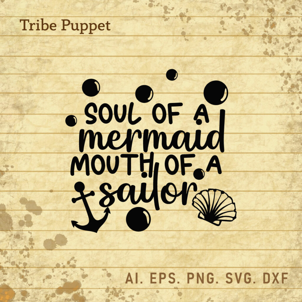 Mermaid Typography - MasterBundles