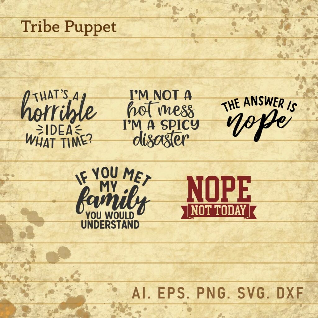 Sarcastic typography - MasterBundles