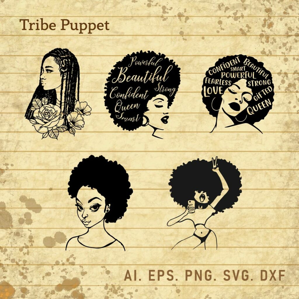 Afro Women vector - MasterBundles