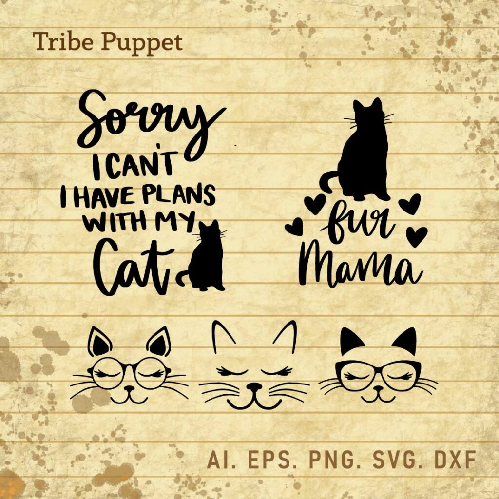 Cat Typography Vector - MasterBundles