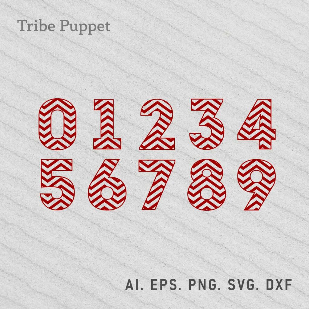 Chevron Numbers bundle - MasterBundles