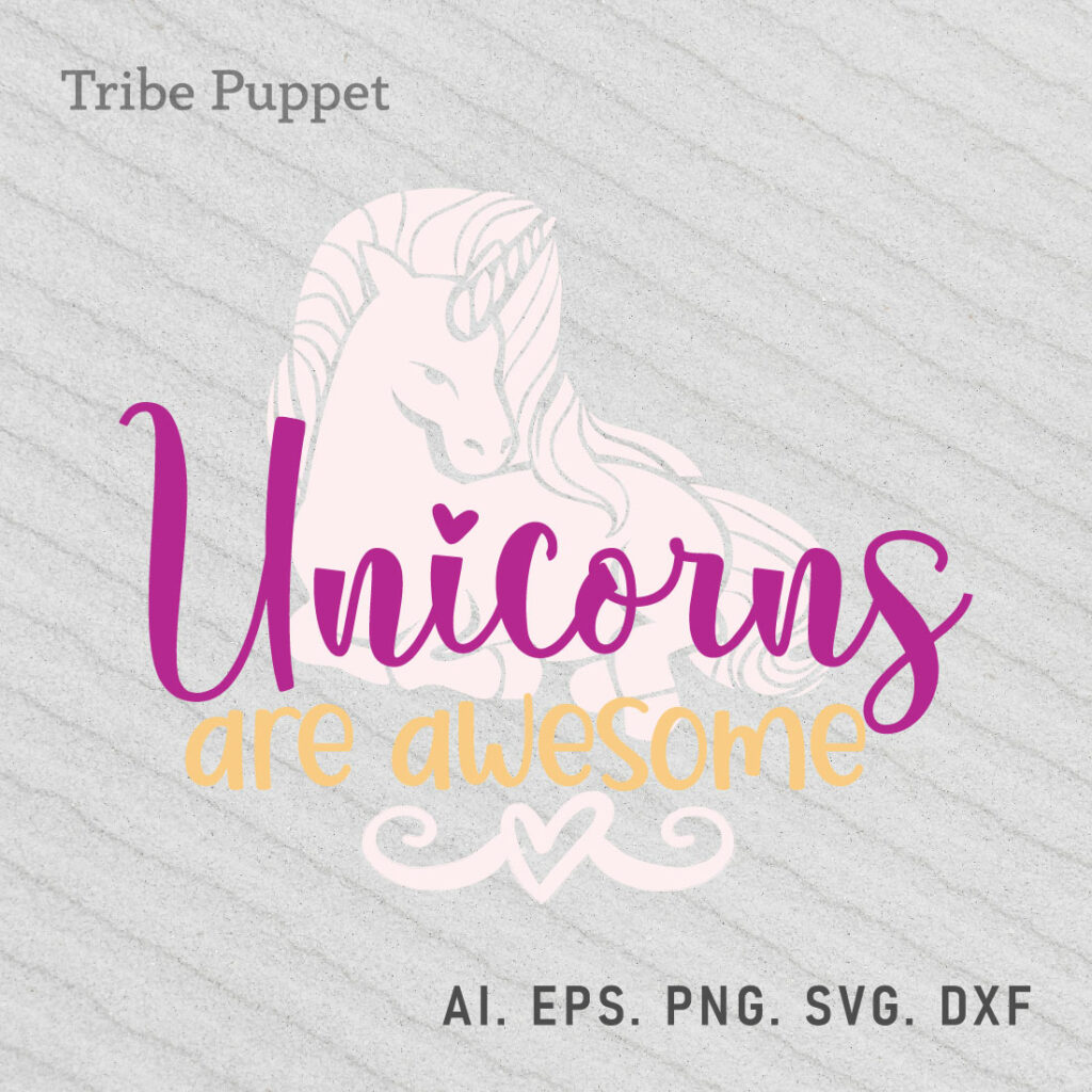 Unicorns Typography - MasterBundles