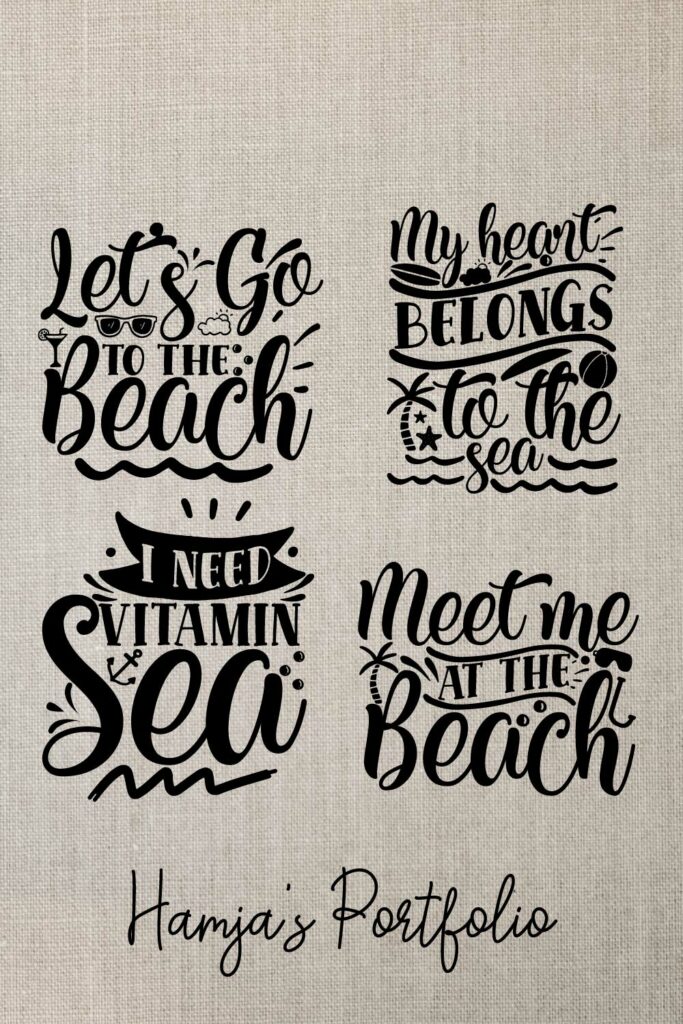 Beach Typography svg - MasterBundles