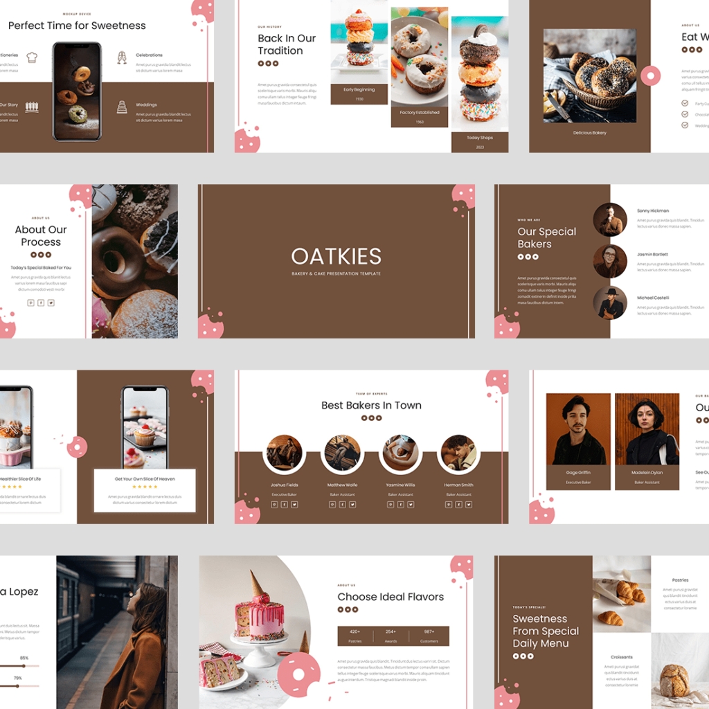 Oatkies - Bakery & Cake Shop PowerPoint Template - MasterBundles