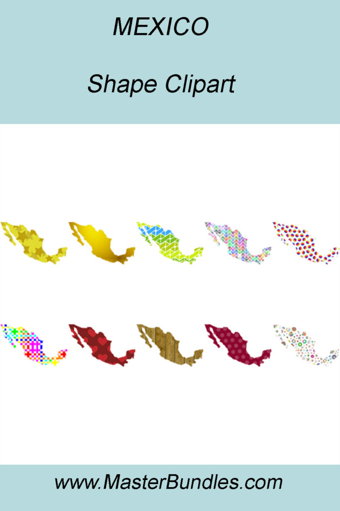 MEXICO SHAPE CLIPART ICONS - MasterBundles