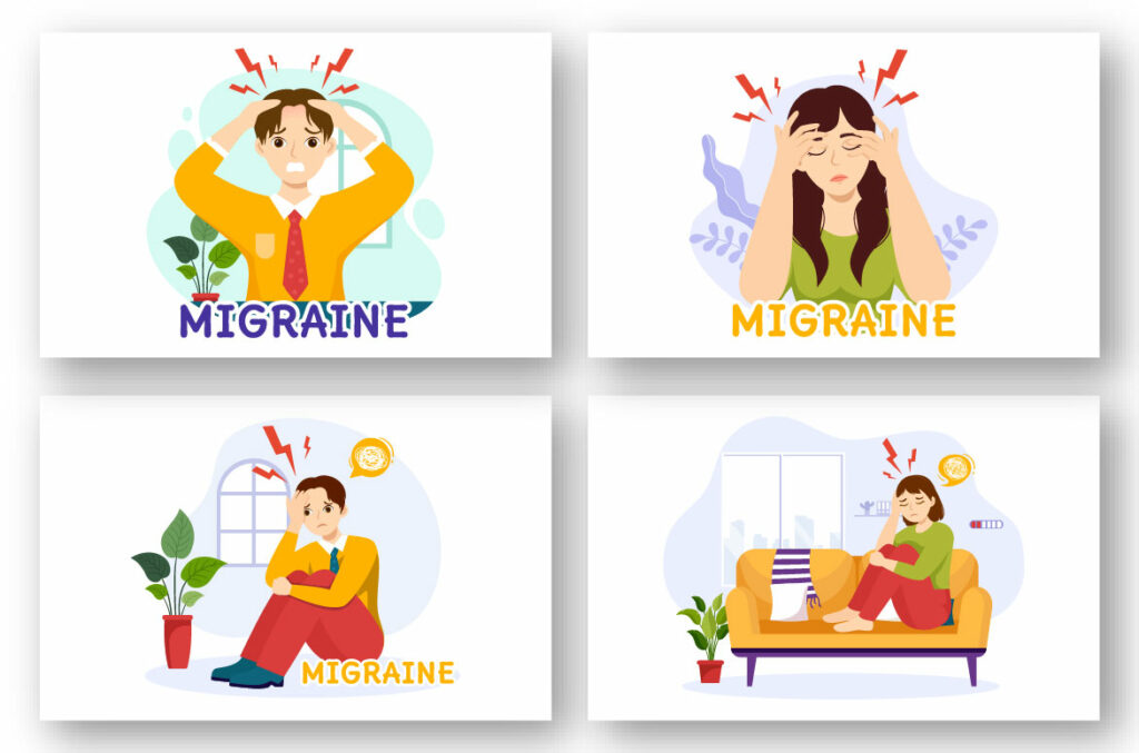 13 Migraine Vector Illustration - MasterBundles