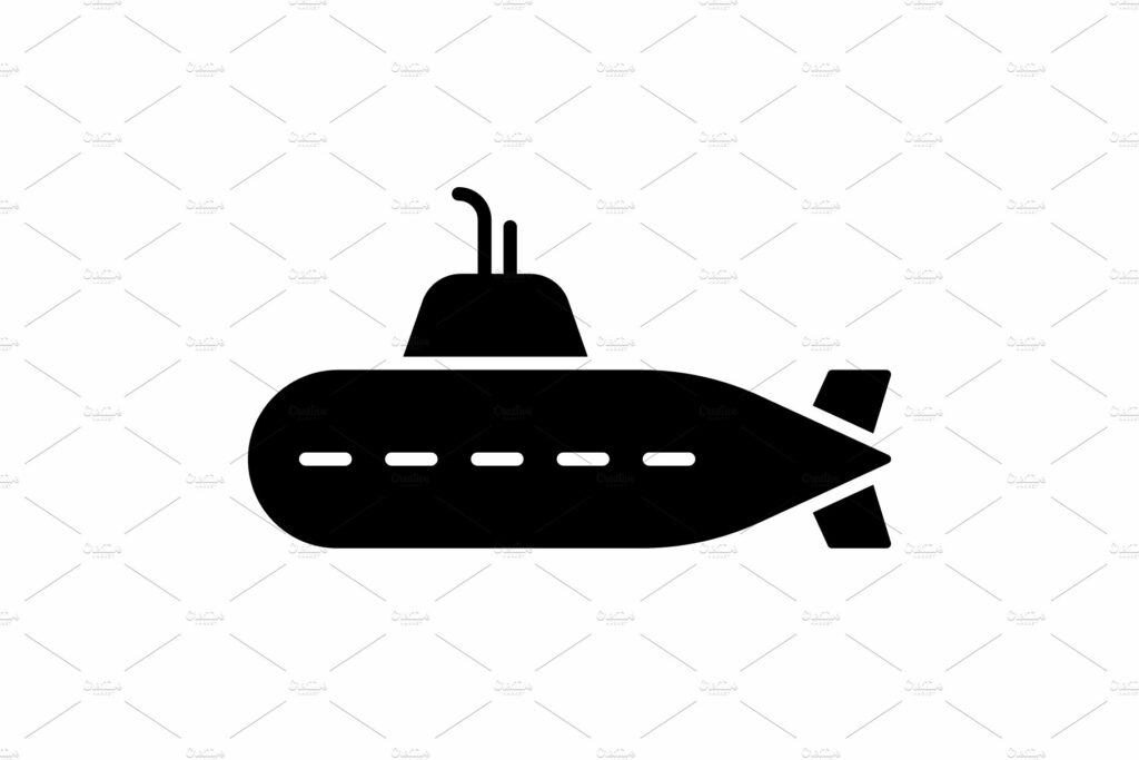 Military submarine icon – MasterBundles