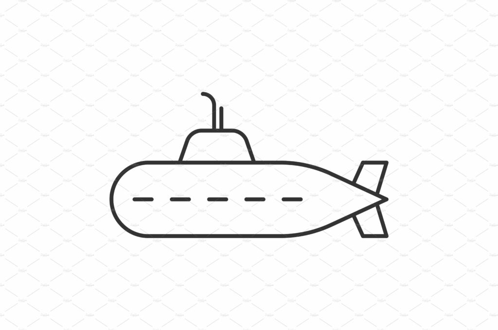 Military submarine icon – MasterBundles