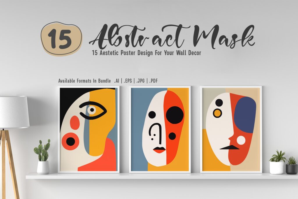Colorful and Expressive Abstract Art Prints Inspired by Masks ...