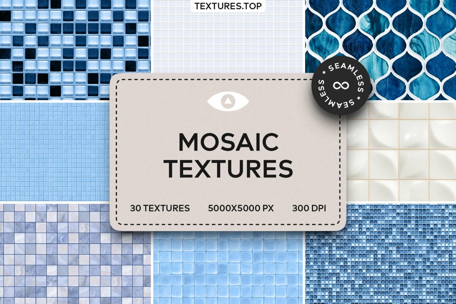 30 Seamless Mosaic Texture Pack – MasterBundles