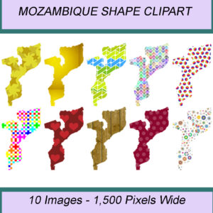MOZAMBIQUE SHAPE CLIPART ICONS - MasterBundles