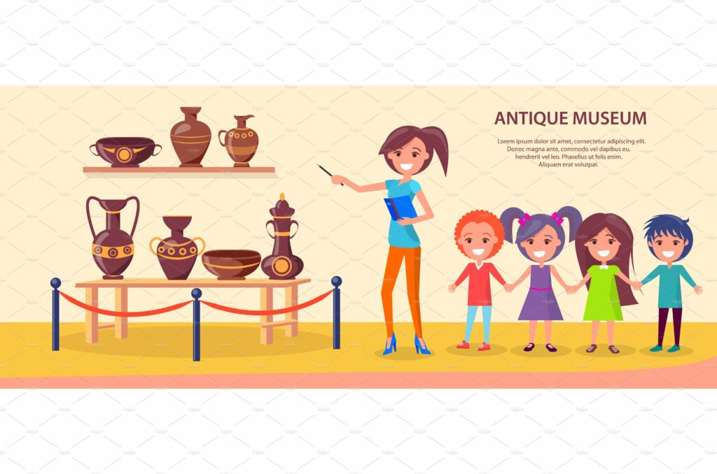 Antique Museum Excursion with School – MasterBundles