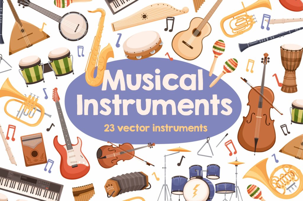 Musical instruments set – MasterBundles