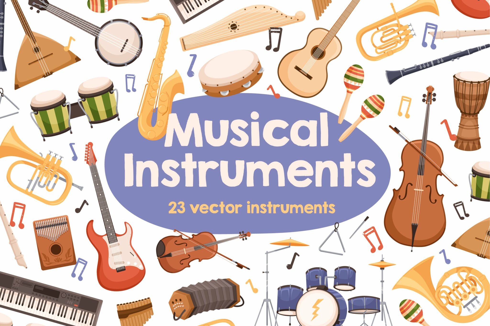 Musical instruments set – MasterBundles
