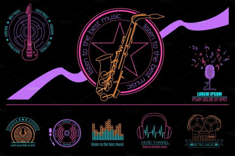 Music logos & badges – MasterBundles