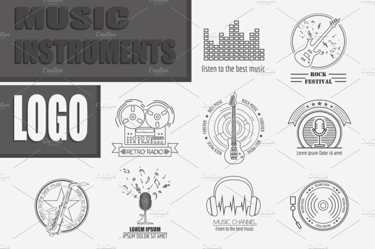 Music logos & badges – MasterBundles