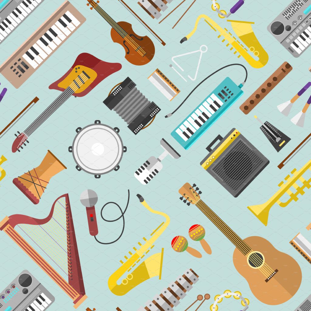 Vector music seamless pattern – MasterBundles