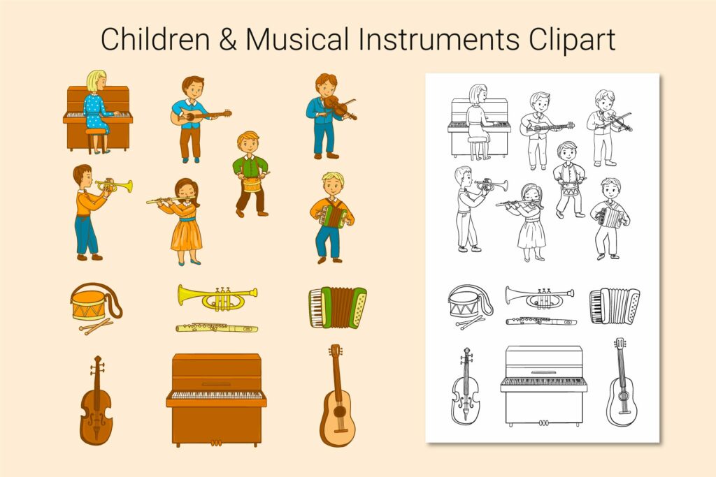 Musical Instruments Kids Activities – MasterBundles