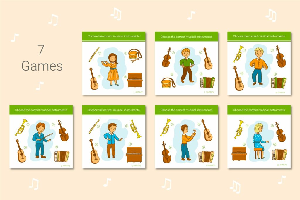 Musical Instruments Kids Activities – MasterBundles
