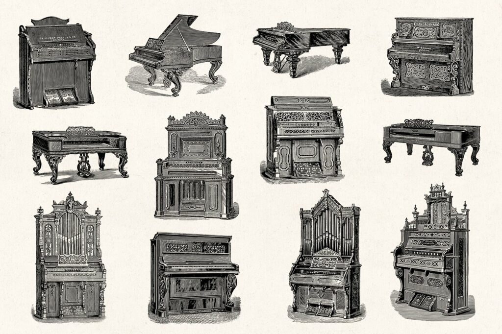 Musical Instruments Engravings Set – MasterBundles