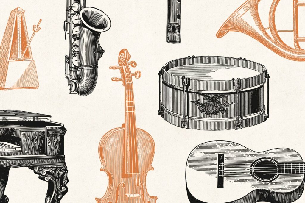 Musical Instruments Engravings Set – MasterBundles