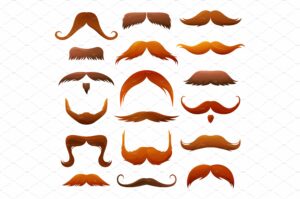 Mustache icons, vector set – MasterBundles