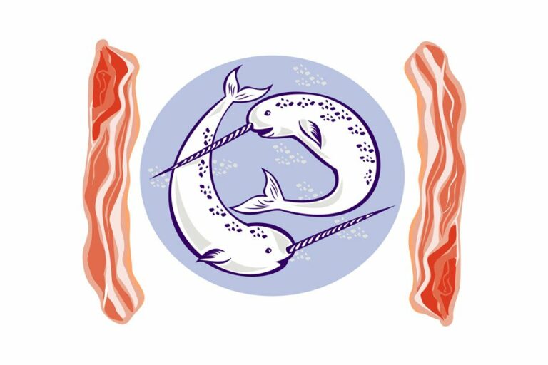 Narwhal Whales and Bacon – MasterBundles