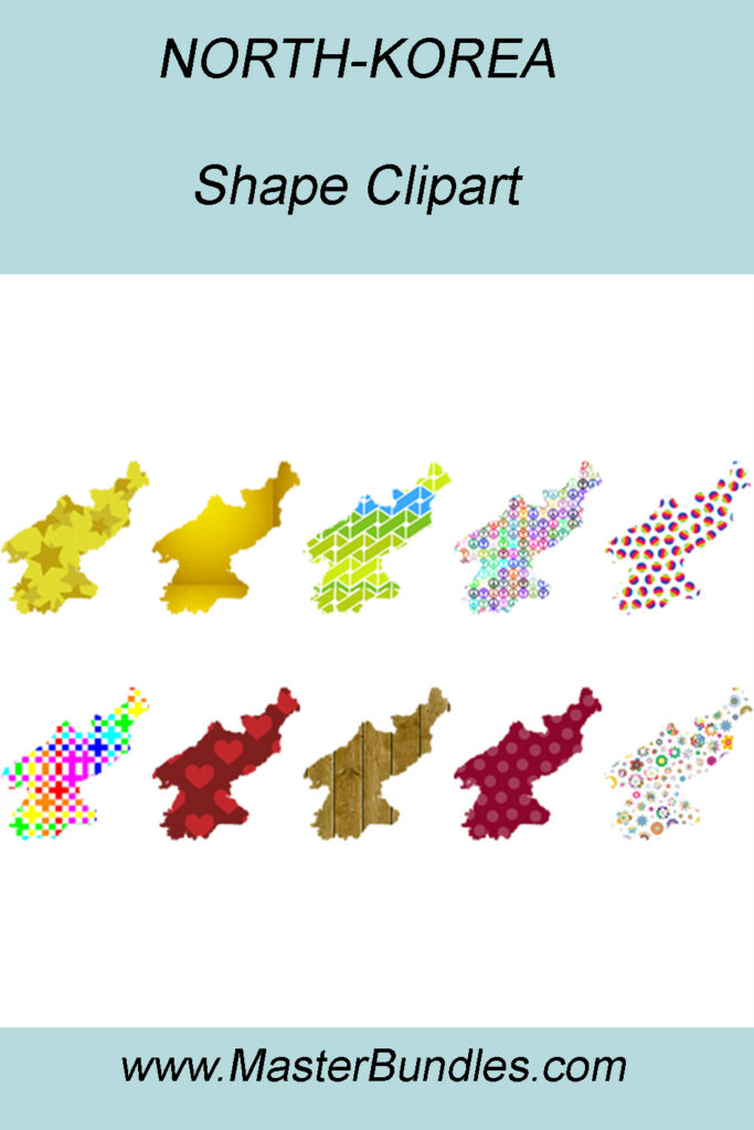 NORTH-KOREA SHAPE CLIPART ICONS - MasterBundles