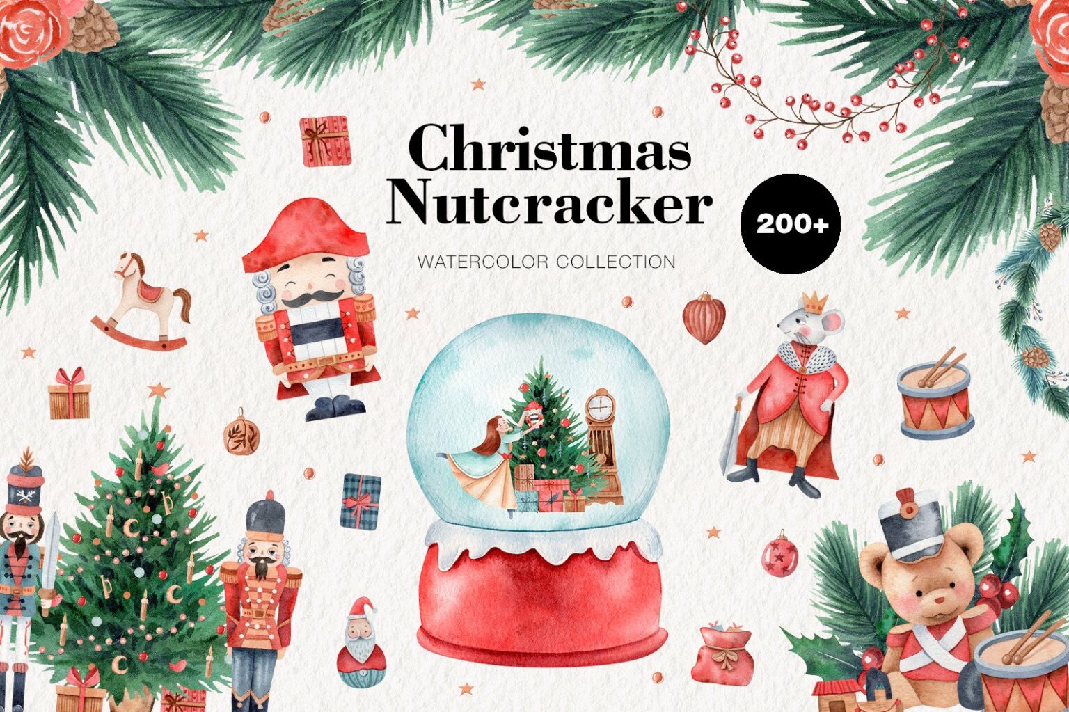 Christmas Nutcracker Watercolor Set – MasterBundles