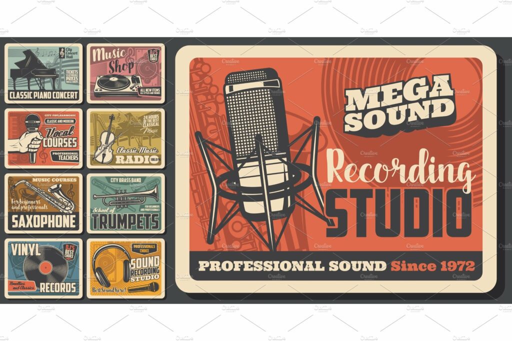 Music shop, jazz, recording studio – MasterBundles