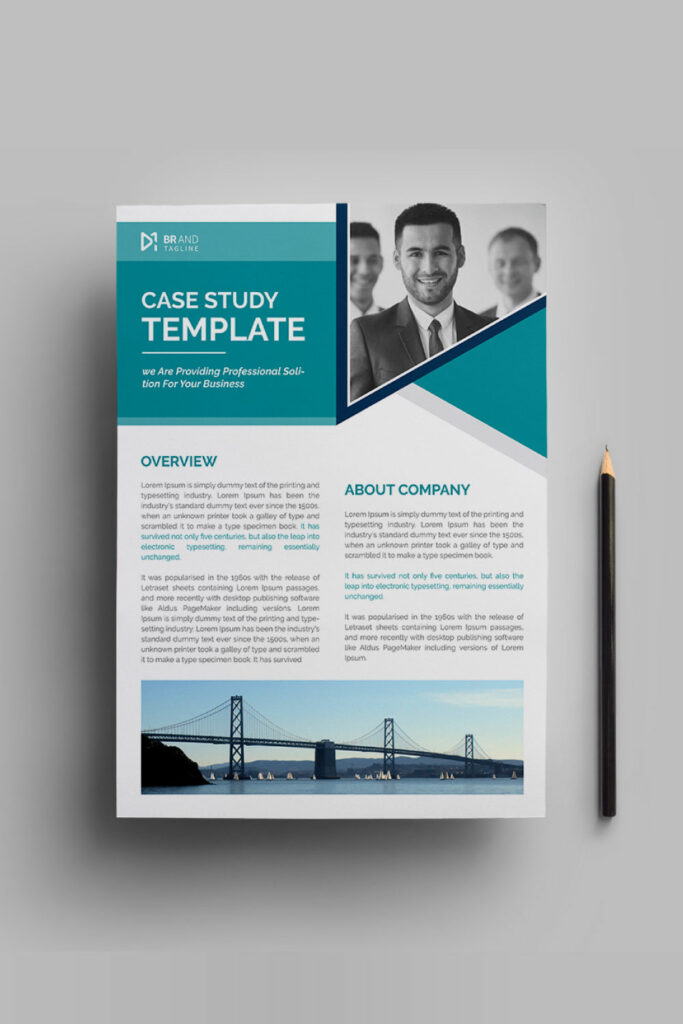 Case study flyer design template - MasterBundles