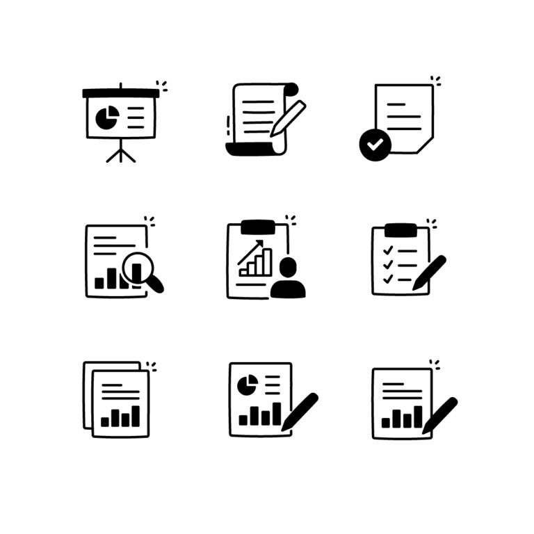 Executive Summary Report Icons: Key Findings, Insights, Management ...