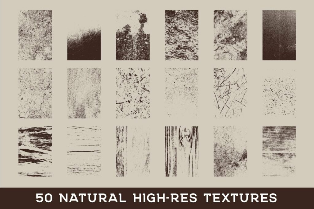 200 Grunge Bitmap Textures Bundle – MasterBundles