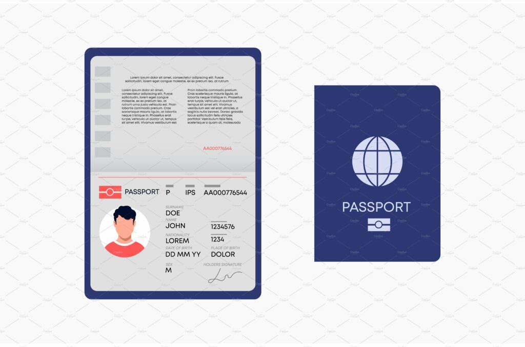 International passport vector – MasterBundles