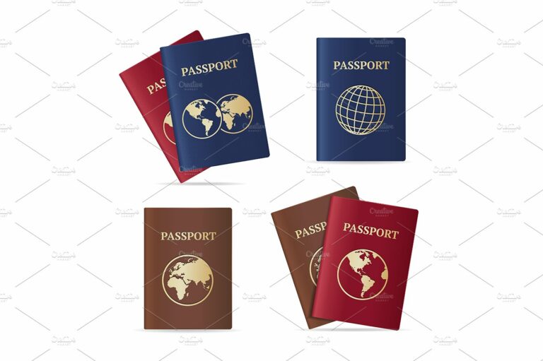 Realistic International Passport Set – MasterBundles