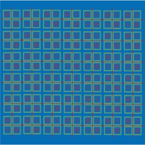 Cute modern square floral pattern design. - MasterBundles