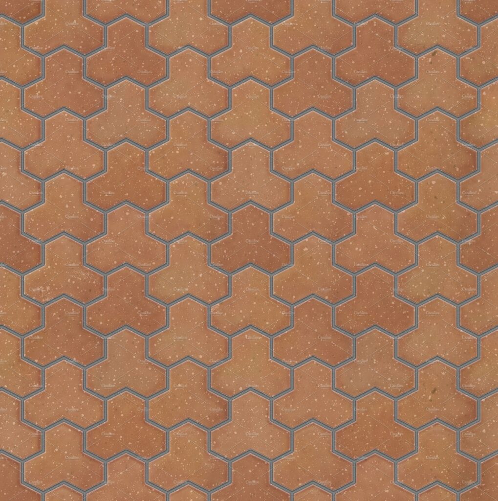 Trihex pavers seamless texture set – MasterBundles