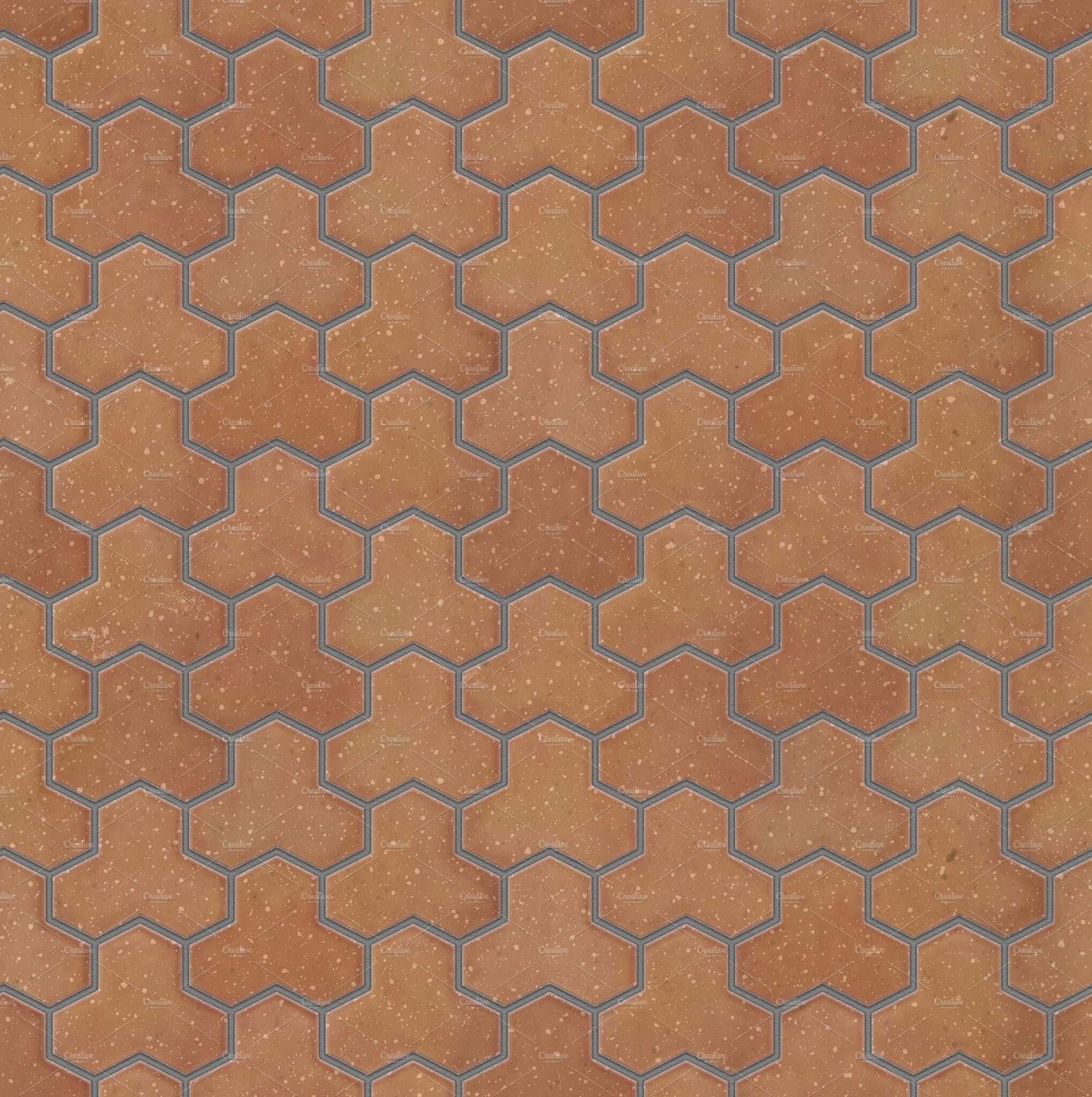 Trihex pavers seamless texture set – MasterBundles