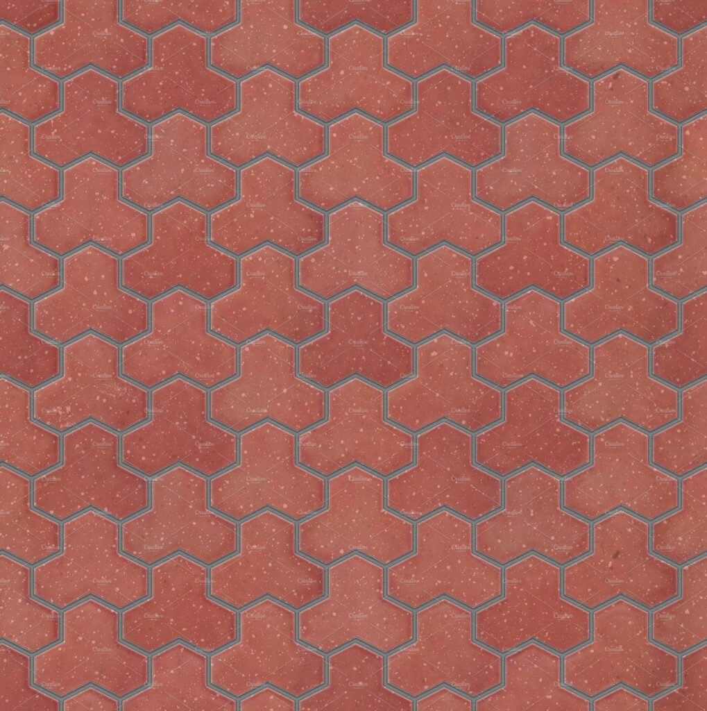 Trihex pavers seamless texture set – MasterBundles