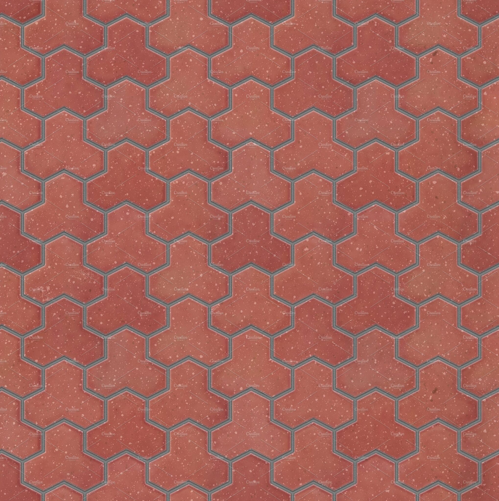 Trihex pavers seamless texture set – MasterBundles