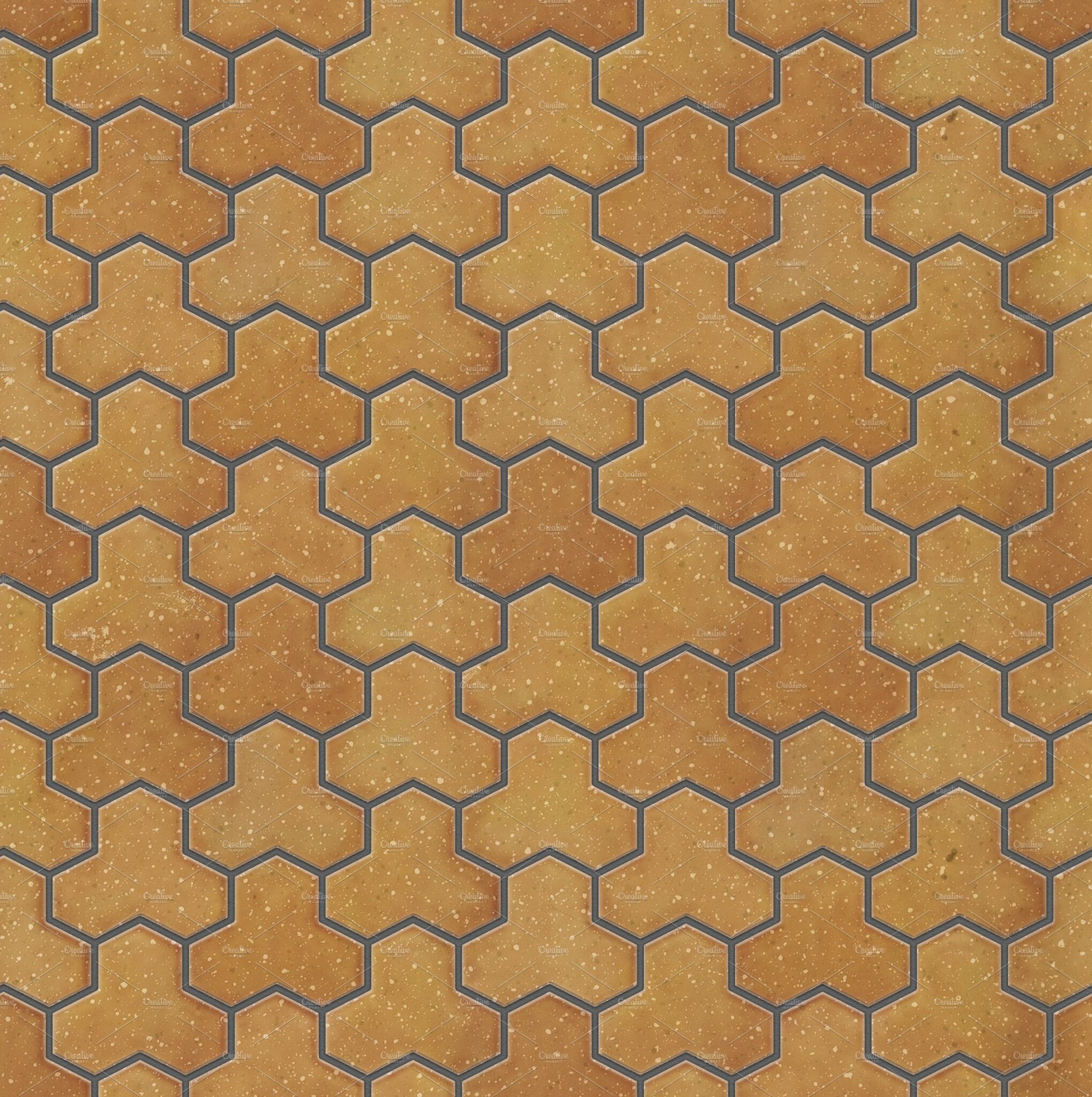 Trihex pavers seamless texture set – MasterBundles