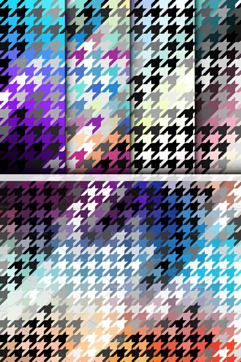 10 houndstooth patterns – MasterBundles