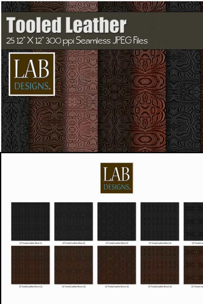 25 Tooled Leather Textures Seamless – MasterBundles