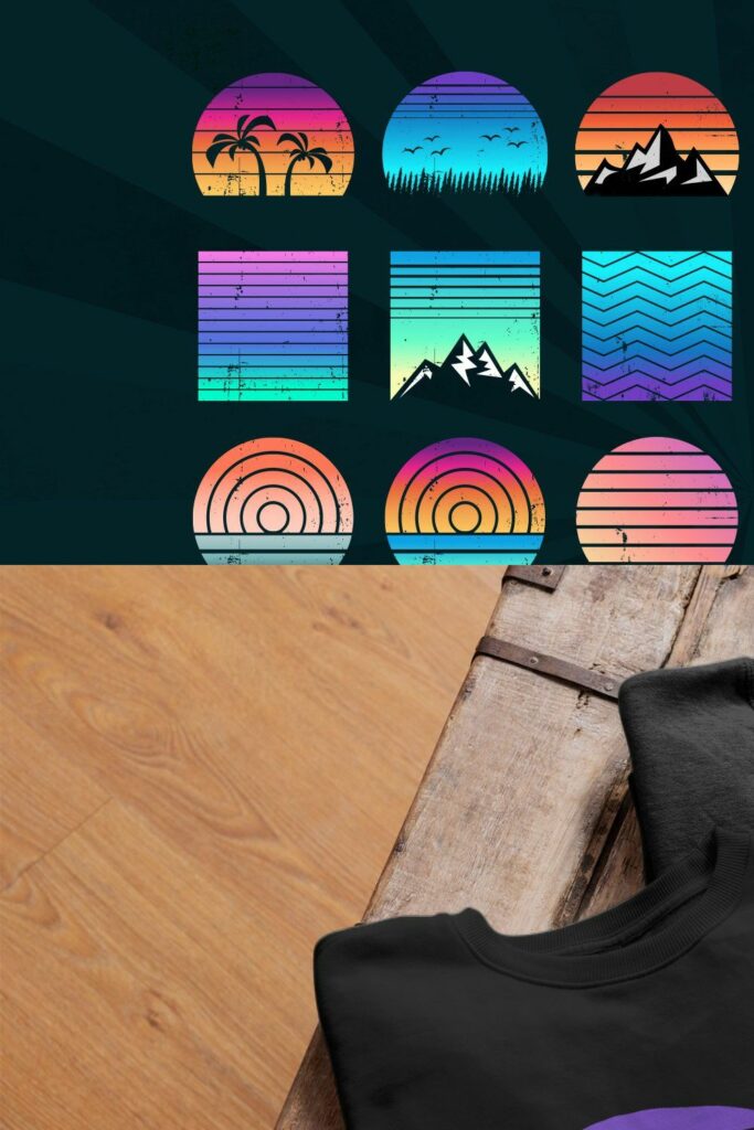 30 Gradient Sunset Bundle SVG PNG – MasterBundles