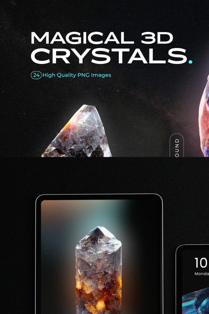 3D Gems & Crystals Collection – MasterBundles