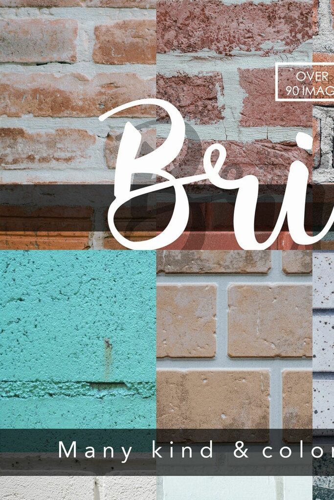 +90 Brick texture background – MasterBundles