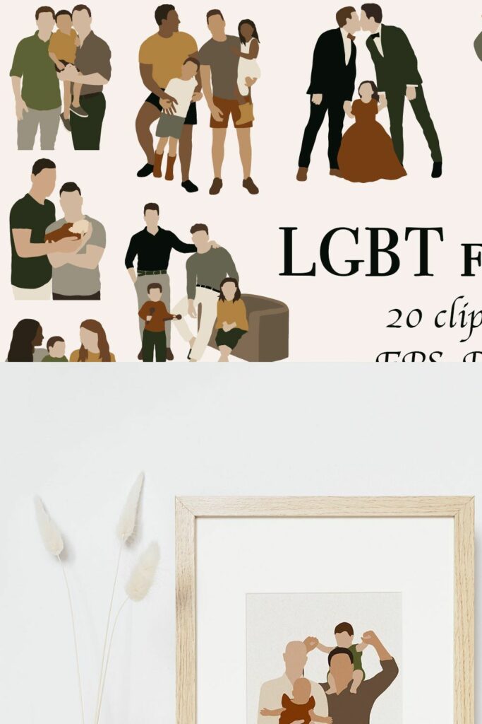 Abstract LGBT family clipart – MasterBundles