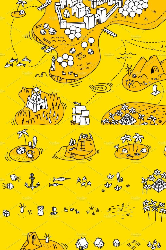 Adventure island map. Board game. – MasterBundles